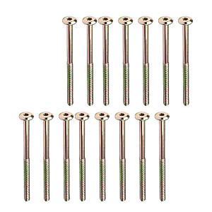 Yinpecly M6x90mm Flat Head Socket Bolts Galvanized Finish Half Threaded Cap Screws Carbon Steel Hex Drive Cap Bolts Colorful 15Pcs
