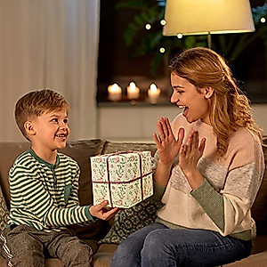 Rose Design Wrapping Paper,White Kraft Gift Wrapping Paper,4 Folded Sheets Bridal Shower Wedding Wrapping Paper with String for Women Mother's Day Birthday Anniversary Girl Gifts Wrap Paper,28*20 Inch