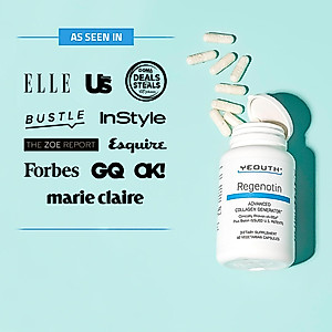 YEOUTH Regenotin Collagen Support for Skin, Nails, Hair, and Joints, Vegetarian Dietary Supplements for Men and Women, 60 Capsules