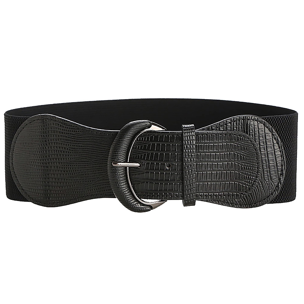 IZUS Vintage Wide Waistband Belt for Womens 2.95" Fashion Elastic Stretch Waist Belt Retro Cinch Belt for Dress Coat