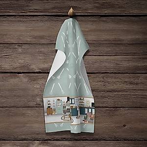 Caroline's Treasures WDK5863KTWL Fawn Boston Terrier in The Kitchen Kitchen Towel Dish Cloths Guest Hand Towel Decorative Bathroom Towel for Face,Tea, Dishcloth, Kitchen and Bath