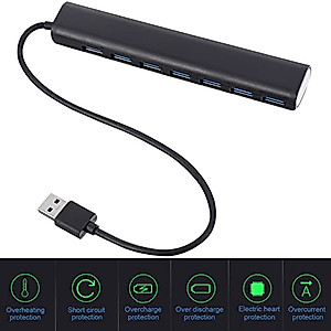 2sets Computer Portable Type- c Multi- Port Black Computers- in- for Converter Accessories Holder Data with Transfer Dock USB Adapter Laptops Cable Expansion Dongle. Tablets Hub in