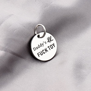 Funny Couple Keychain BDSM BDSM Gift Kinky Gifts for Husband Naughty Jewlry (Daddys lil FUCK TOY)