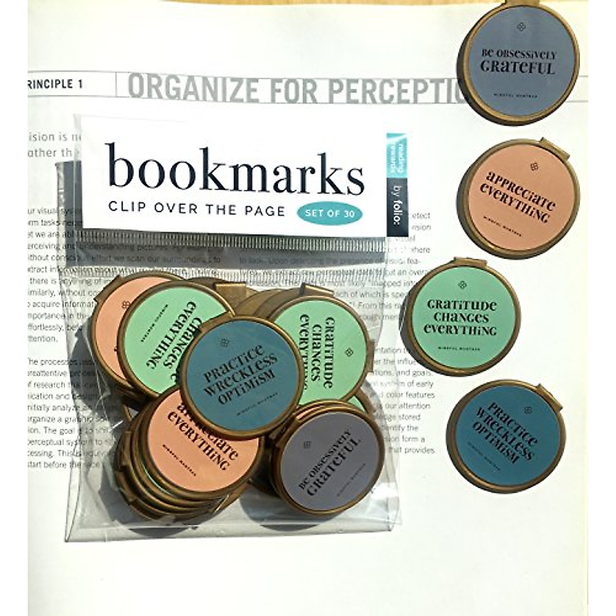 Folio Mantra Quote Bulk Bookmarks Set of 30- Motivational Inspirational & Affirmation Bookmarks Teens Students & Kids -Perfect Gifts - School Student Incentives – Motivational Business