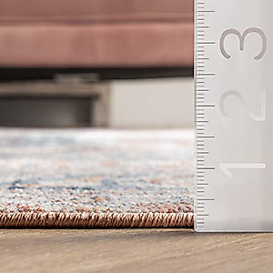 nuLOOM Westlyn Faded Medallion Area Rug, 5' 3" x 7' 3", Rust