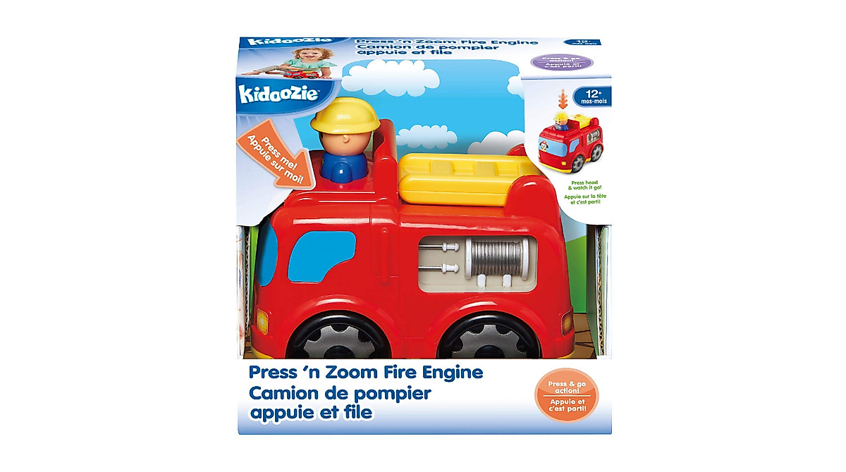 Kidoozie Press 'N Zoom Fire Engine - Fun & Educational Toy for Kids