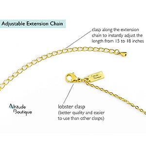 Altitude Boutique Bumble Bee Necklace, Honey Bee Necklace MotherÍs Day, Birthday, Engagement, ValentineÍs Day, Anniversary (Gold)