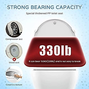 J&V Textiles Round Wooden Toilet Seat With Beveled Edge (Red)*