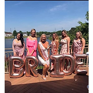 40" Bride Rose Gold Huge Balloons for Shower Bachelorette Party Decorations