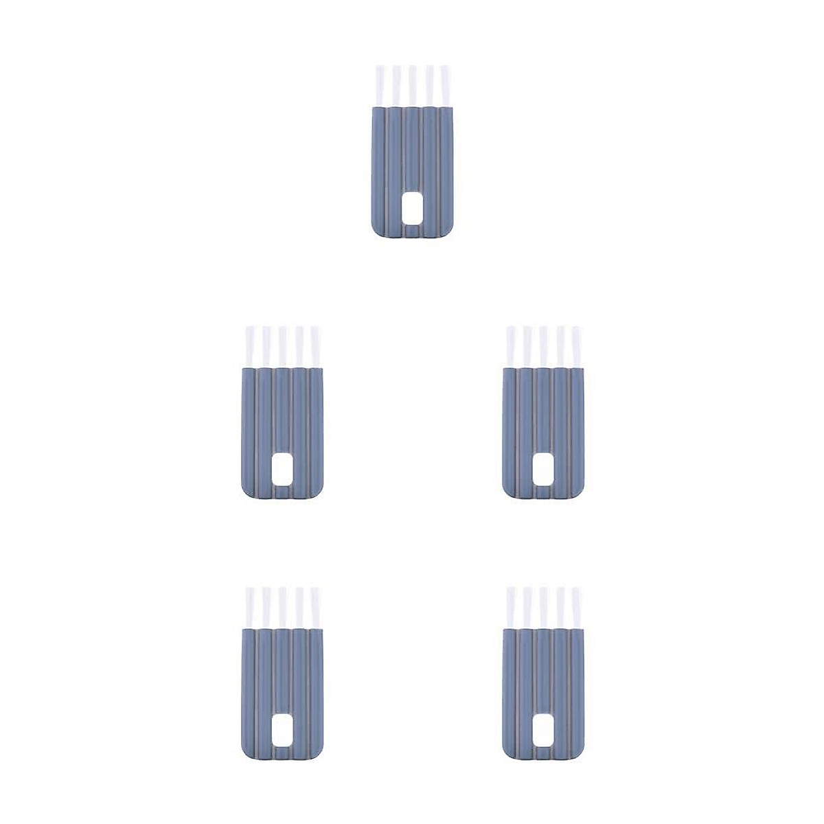 Toilet Brush and Holder Set, 5 PCS Cup Cleaning Brush Groove Brushes Computer Keyboard Vegetable Tool Gray