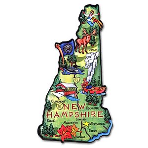 New Hampshire Artwood State Magnet Collectible Souvenir by Classic Magnets