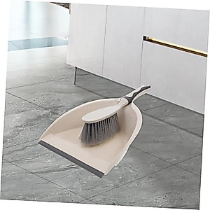 MUCKLILY 1 Set Broom Dustpan Broomstick Hand Held Broom Mini Dustpan and Brush Mini Dust Pan and Brush Portable Broom Household Brooms Handheld Broom and Dustpan Mini Hand Broom Pan Plastic