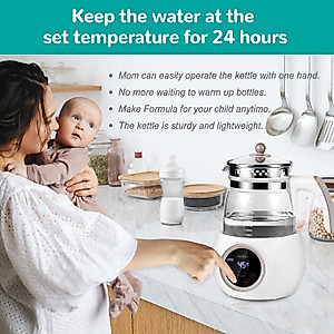 Baby Formula Water Kettle Electric Kettle Temperature Control Water Boiler Smart Kettle Instant Warmer Water Kettle Electric Bottle Warmer Formula Kettle for Tea Coffee 1.2L