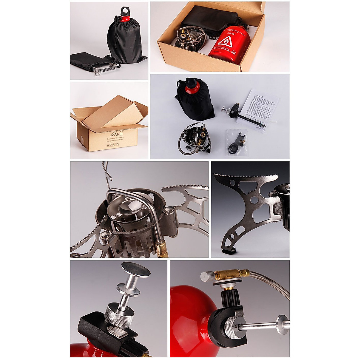 APG Portable Camping Stove Oil/Gas Multi-Use Gasoline Stove 1000ml Picnic Cooker Hiking Equipment