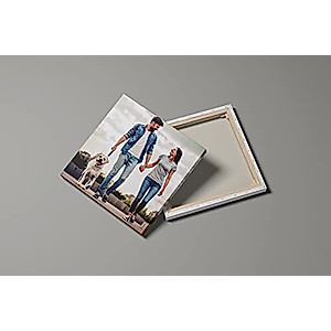 Woaiting Custom Canvas Prints Your Own Photos wall decor for men,boyfriend gift,Personalized Canvas Wall Art Frame Create Wedding, Baby, Pet, Family (White, 8x8)