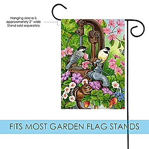 Toland Home Garden 112564 Watering Time Spring Flag 12x18 Inch Double Sided Spring Garden Flag for Outdoor House Flower Flag Yard Decoration