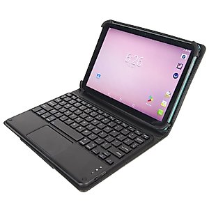 Office Tablet, Octa Core CPU Aluminium Alloy 10.1 Inch FHD Gaming Tablet with Keyboard for Travel (US Plug)