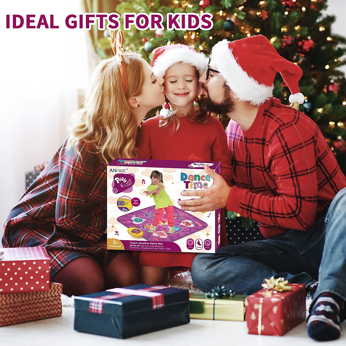 Dance Mat,Toys for 3 4 5 6 7+ Year Old Girls,Dance Mat for Kids,Electronic Music Dance Pad Toy with LED Lights,5 Game Modes Princess Dancing Mat,Birthday Xmas Gifts for Age 3-8 Year Old Girls