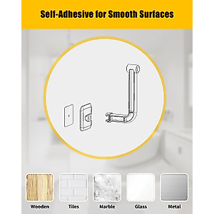 DAGKHE 4 Pack Hat Rack for Wall, Adhesive Hat Organizer for Baseball Caps, Adhesive Hat Hooks Holder Hanger for Closet Door Storage