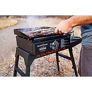 Blackstone Table Top Grill - 17 Inch Portable Gas Griddle - Propane Fueled - for Outdoor Cooking While Camping, Tailgating or Picnicking (Black)