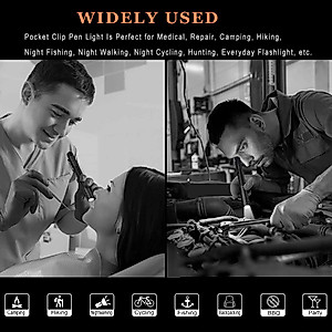 ELFGO LED Pen Light, Zoomable Penlight Flashlight, 270 Lumens Pocket Size Clip Flashlight Small Mini Handheld Slim Flashlight for Nurse, Medical, Inspection, Repair, Engineer, Doctor