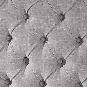 Christopher Knight Home Jezebel Button Tufted Fabric Headboard, Queen, Sand