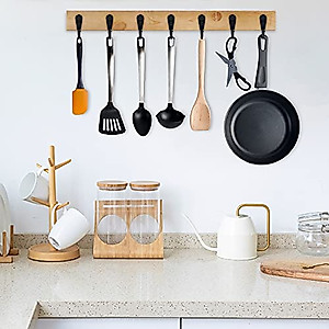 POZEAN 40 Pack Wall Hooks, Towel Hooks Coat Hooks with 80pcs Screws, Black Wall Hooks for Hanging Coat Scarf, Bag, Towel, Key, Cap, Cup, Hat and More