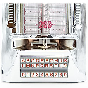 arkrocket 200 Wall-O-Matic Table Jukebox Wallbox Wireless Bluetooth Speaker FM Radio SD USB Retro American Diner Style Tabletop