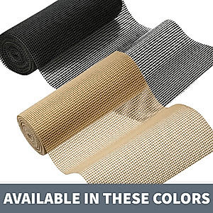 Sterline Shelf Liner Paper - Drawer Liner Papers Gold - 12 in x 20 ft, Cut-to-Size, Non-Adhesive, Durable, Non-Slip Mat, Easy Install, Strong Grip - Kitchen Cabinet Liners, Black Shelf Paper Liner