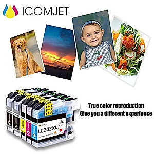 ICOMJET Compatible Ink Cartridge Replacement for Brother LC203 LC203XL Work for Brother J5520DW J460DW MFC-J480DW MFC-J880DW MFC-J485DW MFC-J680DW MFC-J4620DW MFC-J5720DW Printers (10 Pack)