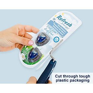 Zibra Open-It! All-In-One Multi Tool with Heavy-Duty Scissors, Box Cutter, Screwdriver, and Package Opener, Blue