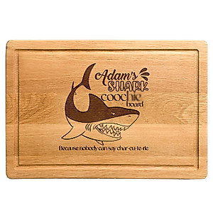 Customizable Shark Board, Shark Cutting Board, Personalized Christmas Gift for Men, Charcuterie Board, Meats and Cheeses Serving Boards, Shark Charcuterie Board
