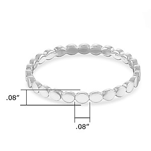 Boma Jewelry Sterling Silver Dot Ring, Size 8