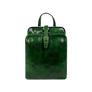 Leather Backpack Convertible to Shoulder Bag - Handmade For Laptops up to 12 Inches Daybag Rucksack - Time Resistance