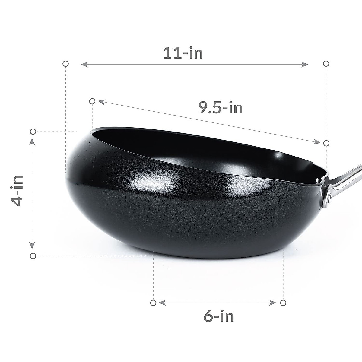 TECHEF - Goody Pan - Wok Stir-fry Pan - PFOA Free, Dishwasher and Oven Safe, Made in Korea (11-in)
