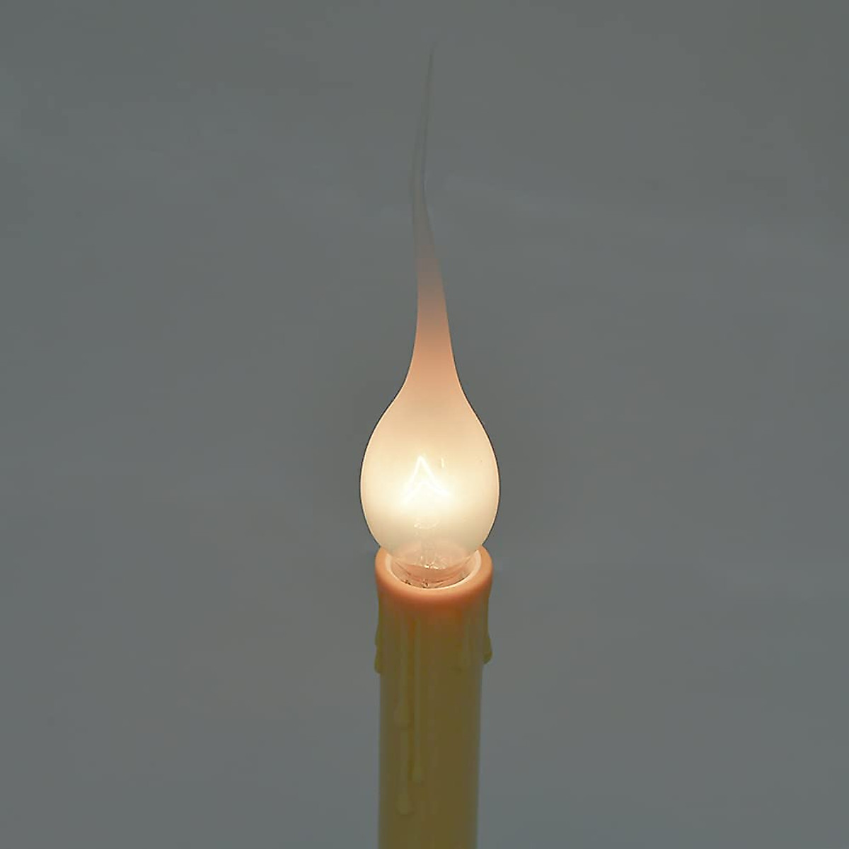 GOOTHY Silicone Dipped Candle Light Bulbs, Clear Silicone 5 Watts Replacement Bulbs for Electric Window Candles Chandeliers Night Light Bulbs Christmas Lights, C7/E12 Candelabra Base, 120V- 12 Pack