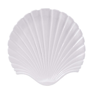 Fitz and Floyd Cape Coral Coastal Shell Platter, 13 Inch, White