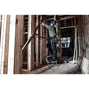 Little Giant Ladders, Safety Step, 2-Step, 2 foot, Step Stool, Aluminum, Type 1A, 300 lbs weight rating, (10210BA), Gray