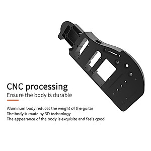 Asmuse Foldable Travel Headless Electric Guitar with Built In Headphone Jack Full-Scale Overhead Guitar ALP AD-80 Ultra-Light Portable and Rechargeable with USB Cable and Gig Bag