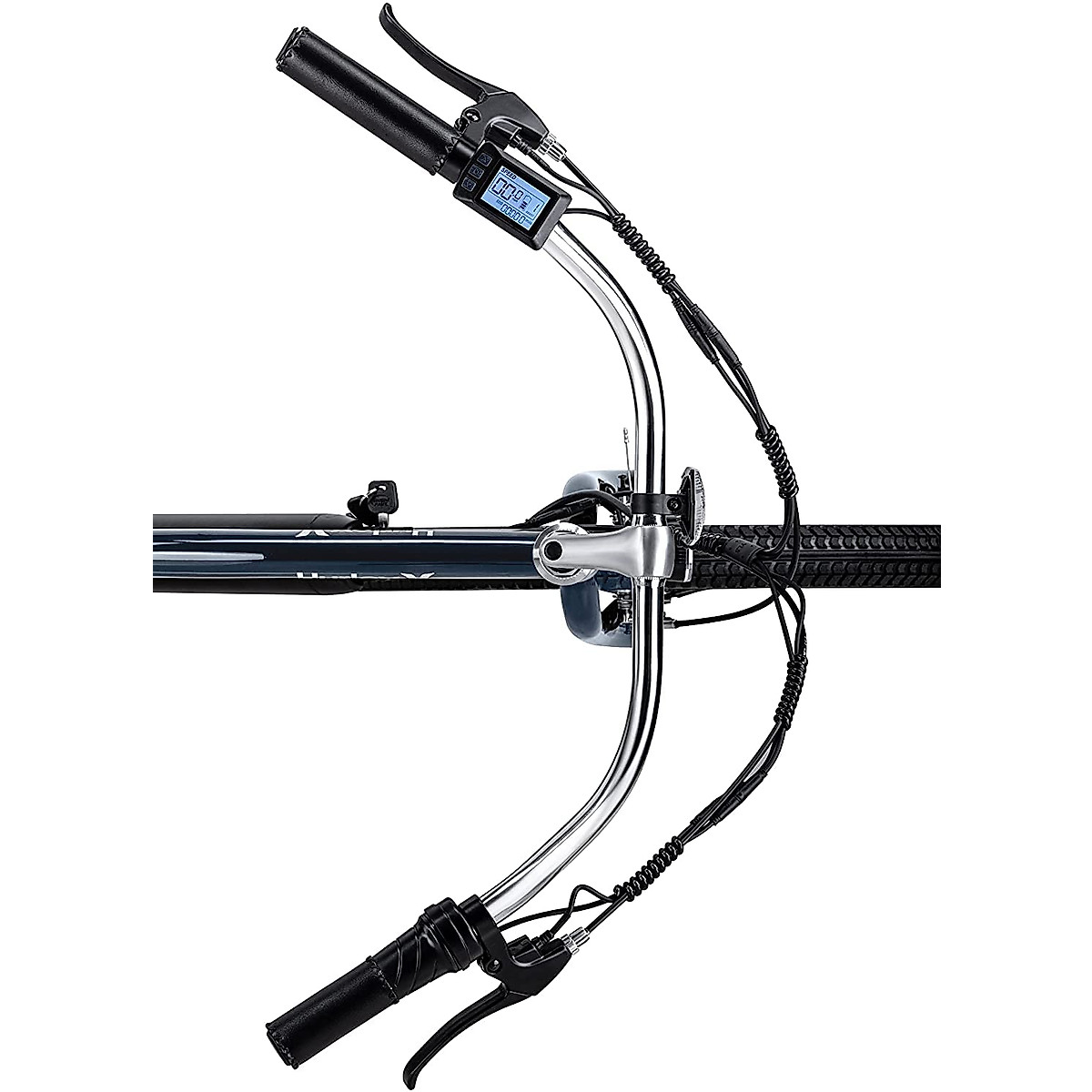 Hurley Electric Bikes Kickflip Beach Cruiser Single Speed E-Bike (Navy, Medium / 16 Fits 5'4"-6'1")