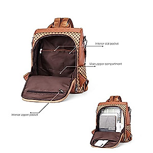 Telena Backpack Purse for Women, PU Leather Anti Theft Travel Purse Shoulder Bags with Tassel