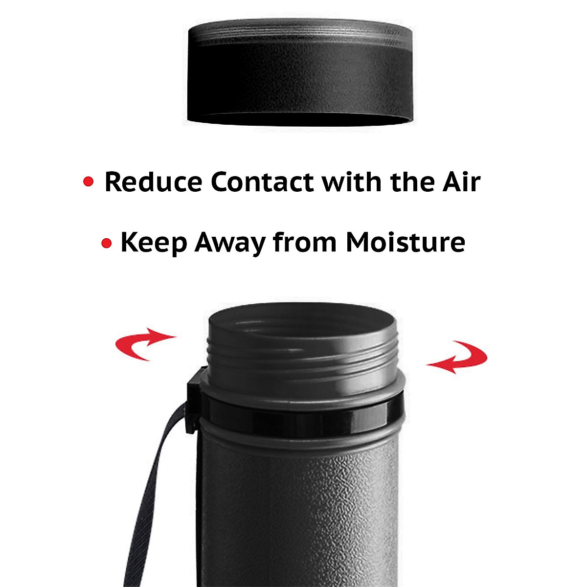 2-Pack Extendable Poster Tubes Expand from 24.5” to 40” with Shoulder Strap | Carry Documents, Blueprints, Drawings and Art | Black Portable Durable Round Storage Cases with Lids and Labels