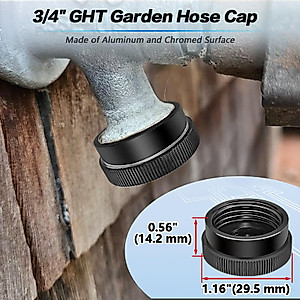 Langina Vacuum Breaker Replacement Kit, ASSE 1019-A Vacuum Breaker Repair Kit, Anti Siphon Valve Repair Kit, Outdoor Faucet repair kit(Black) with 1PCS 3/4" Outdoor Faucet Cap(Black)