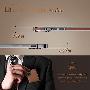 LOHASIC for iPhone 12 Case for iPhone 12 Pro Case, Luxury Leather Slim Business Classic Non Slip Soft Grip Shockproof Protective Cover Compatible with iPhone 12/12 Pro 5G 6.1 inch - Brown