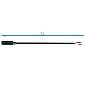 Fancasee 2 Pack Replacement 3.5mm Female Jack to Bare Wire Open End TS 2 Pole Mono 1/8" 3.5mm Jack Plug Connector Audio Cable Repair