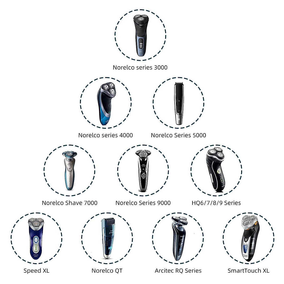 15V Charger Cord for Philips Norelco HQ8505 Power Cord - Compatible with Norelco Trimmer - Shaver - Razor 7000 5000 3000 9000 2000 2300 mg7750 mg7790 8500X Series