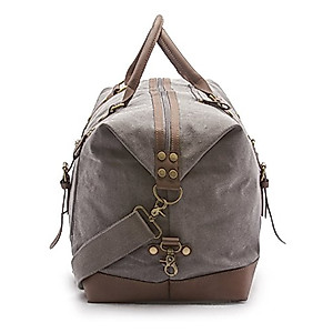 Sweetbriar Vintage Canvas Duffle Bag - Classic Weekender Travel Duffel