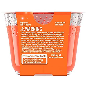 Glade Candle Pumpkin Spice, Fragrance Candle Infused with Essential Oils, Air Freshener Candle, 3-Wick Candle, 6.8 Oz