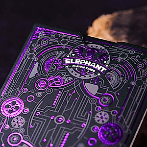 Cyberpunk Purple Playing Cards, Cardistry Decks, Black Deck of Playing Cards for Kids & Adults, Cool Playing Cards with Card Game e-Book, Unique Playing Cards for Poker, Cyberpunk Cards