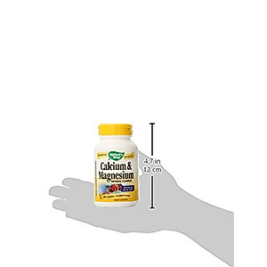 Nature's Way Calcium & Magnesium Mineral Complex, Supports Bone Health*, 750 mg per serving, 100 Capsules